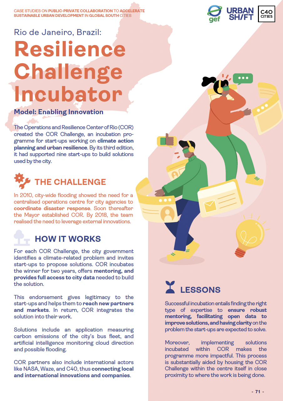 Rio de Janeiro, Brazil: Resilience Challenge Incubator | UrbanShift